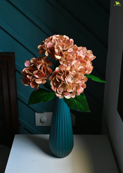 Artificial Hydrangeas - Elegant Faux Flowers Bunch & Sticks for Home ...
