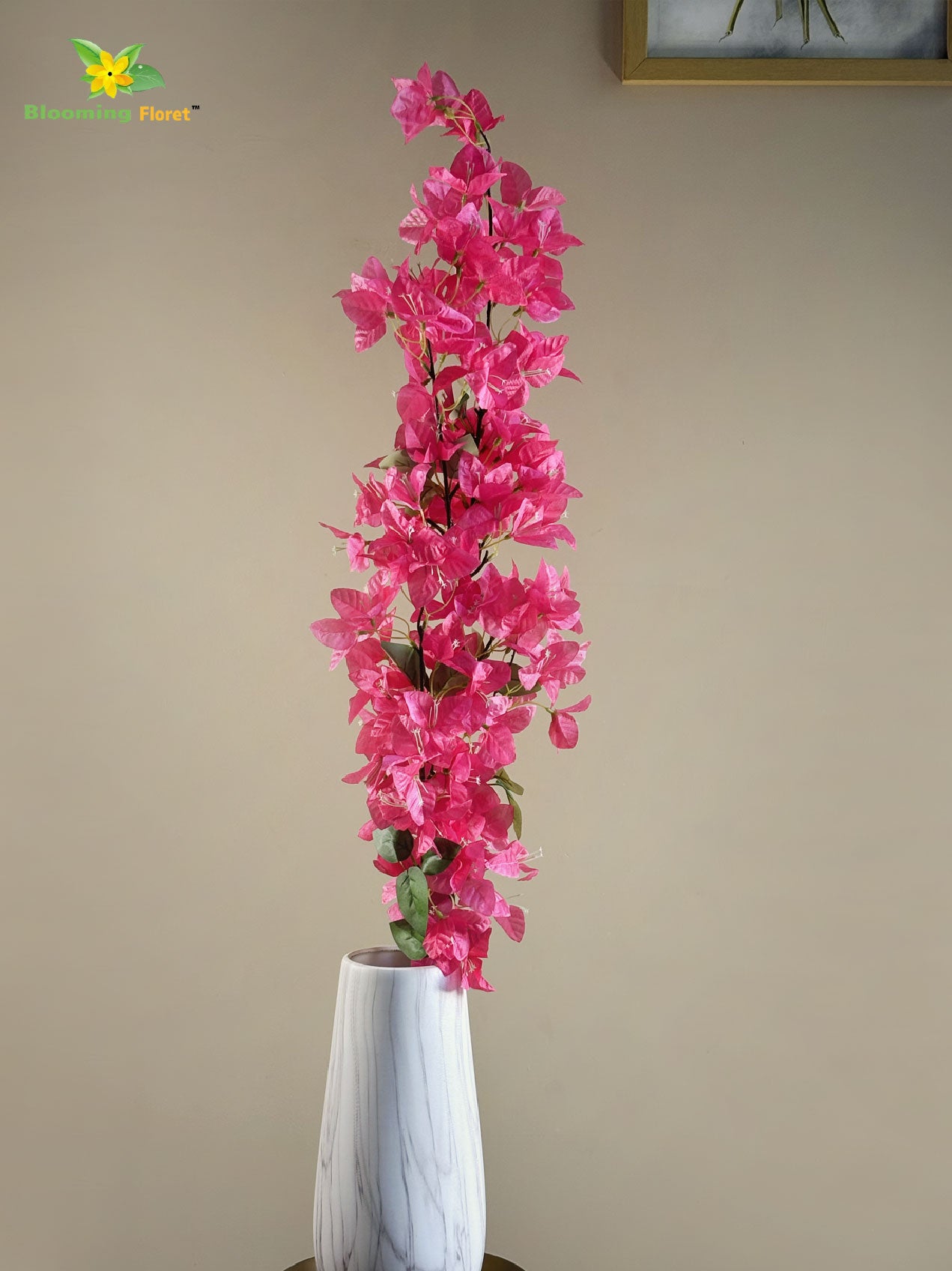 Artificial Bougainvillea Stick – 135 cm, Dark Pink – Blooming Floret