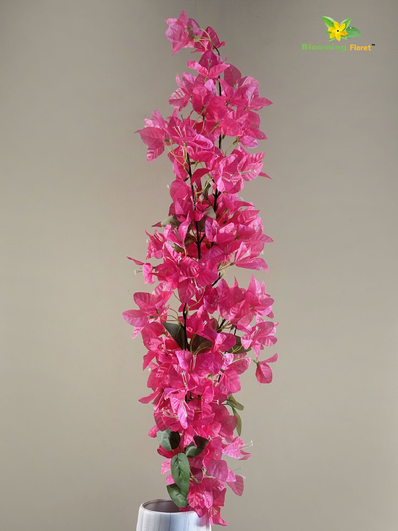 Artificial Bougainvillea Stick – 135 cm, Dark Pink – Blooming Floret
