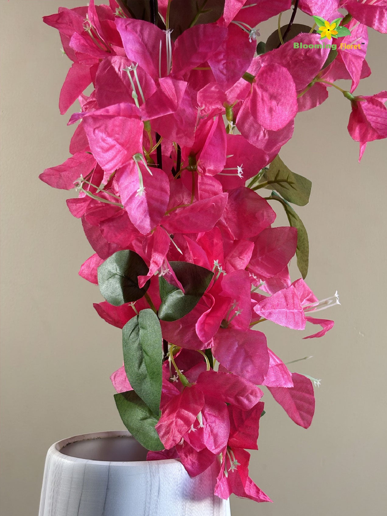 Artificial Bougainvillea Stick – 135 cm, Dark Pink – Blooming Floret