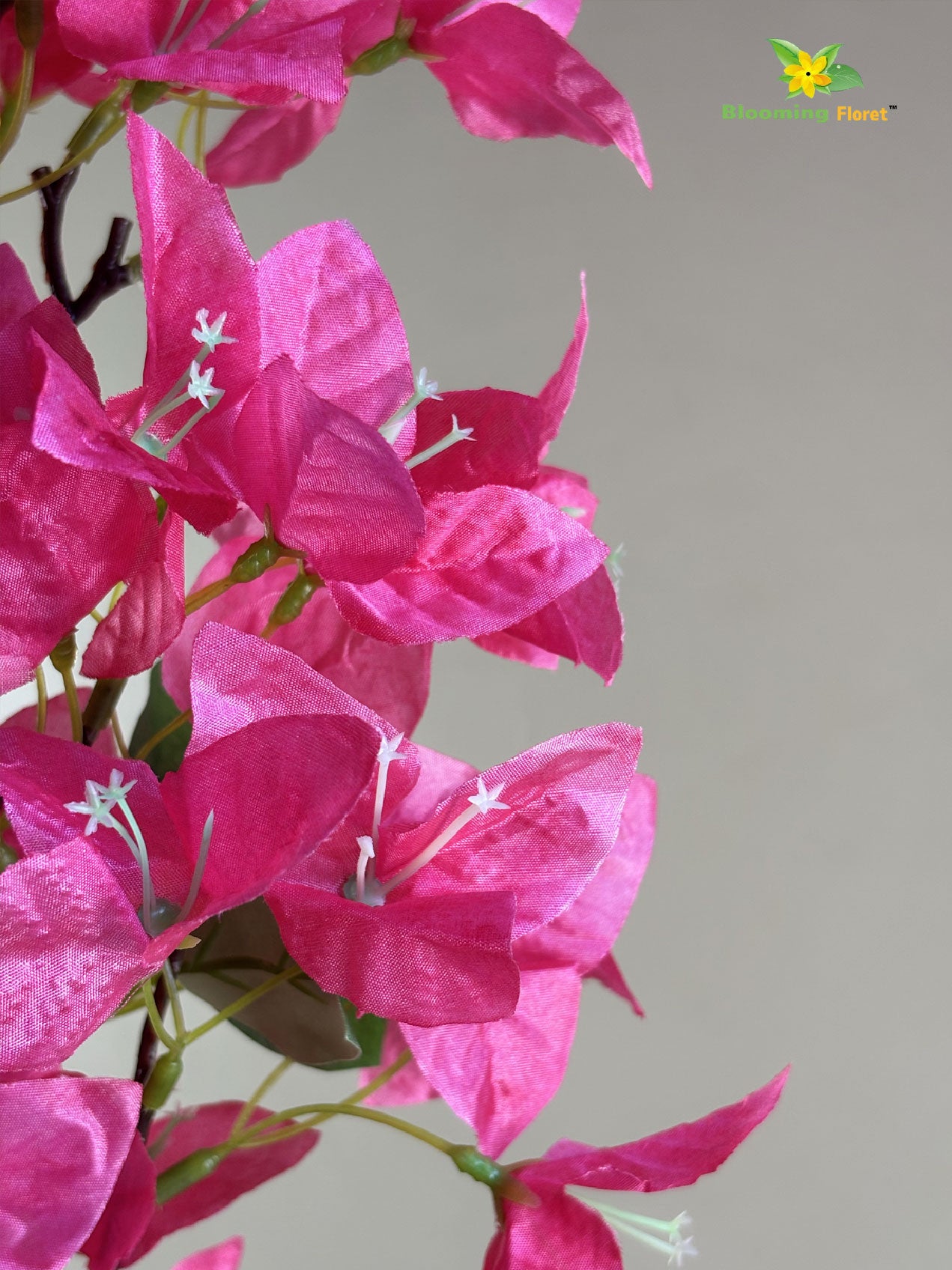 Artificial Bougainvillea Stick – 135 cm, Dark Pink – Blooming Floret